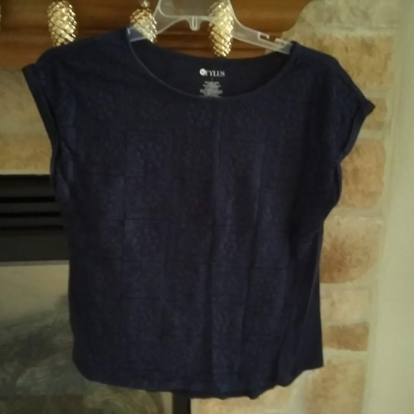 STYLUS | Tops | Stylus Short Sleeve Tee Shirt Navy | Poshmark